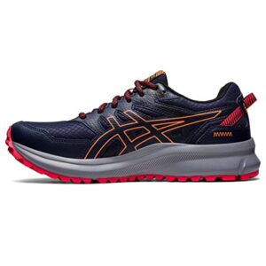 asics men's trail scout 2 running shoes, 13, midnight/sun peach