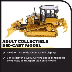 Diecast Masters 1:50 Caterpillar D5 LGP Track-Type Tractor (VPAT Blade) | High Line Series Cat Trucks & Construction Equipment | 1:50 Scale Model Diecast Collectible Model 85951