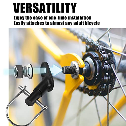 Anley Bike Trailer Coupler Hitch Connector - Compatible with Wide Range of Bike Trailers - Rust Proof Metal Bike Trailer Coupler Bicycle Attachment Adapter for Kid, Cargo and Pet Trailer (Angled)