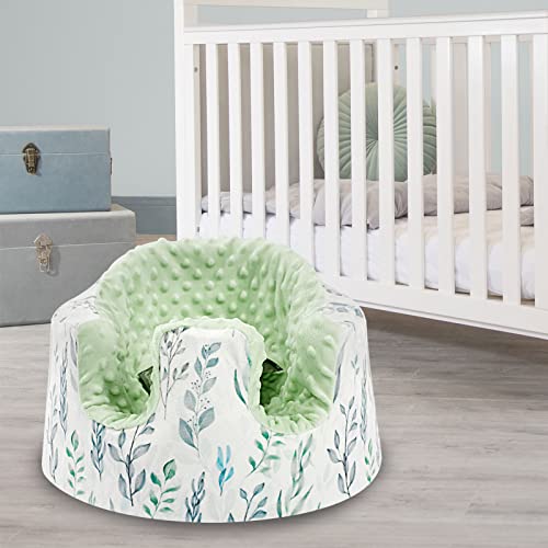 DILIMI Minky Seat Cover, Removable Ultra Soft Comfortable Warm Seat Slipcover for Baby Girl and Boy, Green Leaf