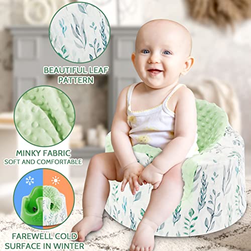 DILIMI Minky Seat Cover, Removable Ultra Soft Comfortable Warm Seat Slipcover for Baby Girl and Boy, Green Leaf