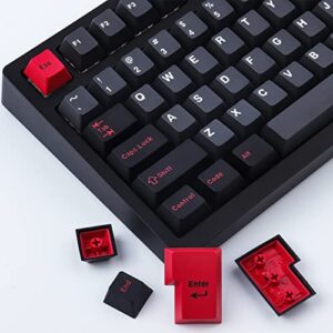 hyekit keycaps 172 keys custom keycaps double shot abs keycap set 6.25u 7u cherry profile for cherry gateron mx switches mechanical keyboard (evil dolch)