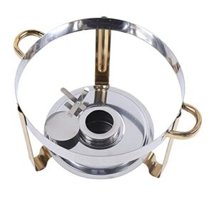 Shabu-Shabu Chafing Dish Stainless Steel Hot Pot 4L Food Warmers Food Trays for Party Buffet Soup Pot Cookware with Alcohol Stove