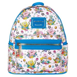 loungefly spongebob tattoo aop mini backpack nickelodeon