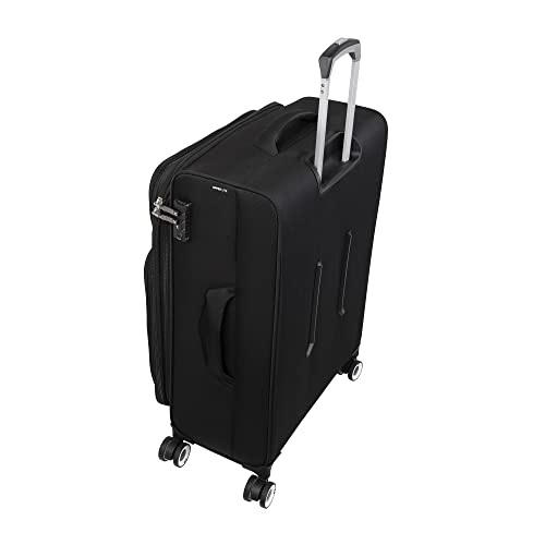 it luggage Intrepid 27" Softside Checked 8 Wheel Expandable Spinner with TSA Lock, Black