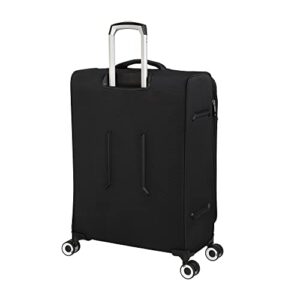 it luggage Intrepid 27" Softside Checked 8 Wheel Expandable Spinner with TSA Lock, Black