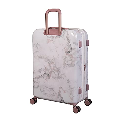 it luggage Sheen 28" Hardside Checked 8 Wheel Expandable Spinner, Marmo Rose Print, 27"