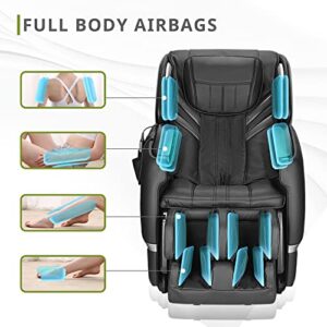 MYNTA Massage Chair, SL-Track Massage Chair Zero Gravity Full Body and Recliner with Heat, Foot Massage, Speakers, Ache Sensing Technology