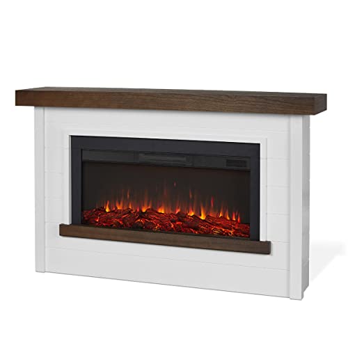 Bernice Landscape Electric Fireplace in White by Real Flame