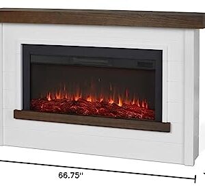 Bernice Landscape Electric Fireplace in White by Real Flame