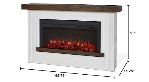 Bernice Landscape Electric Fireplace in White by Real Flame