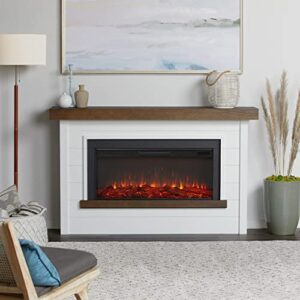 Bernice Landscape Electric Fireplace in White by Real Flame