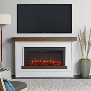 Bernice Landscape Electric Fireplace in White by Real Flame