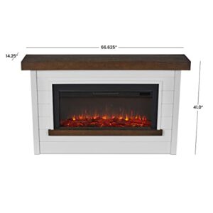 Bernice Landscape Electric Fireplace in White by Real Flame