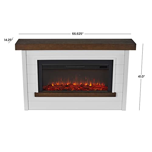 Bernice Landscape Electric Fireplace in White by Real Flame