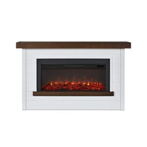 Bernice Landscape Electric Fireplace in White by Real Flame