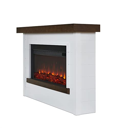 Bernice Landscape Electric Fireplace in White by Real Flame