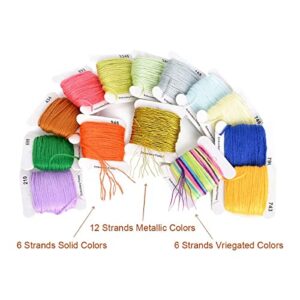 Friendship Bracelet String Kits with Organizer Storage Box, 110 Colors Embroidery Floss, 800 Beads, 52Pcs Cross Stitch Tools-Labeled with Embroidery Thread Numbers for Bobbins Great Production Gift