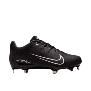 nike hyperdiamond 4 pro black/white/dark grey women's softball cleat sz 8