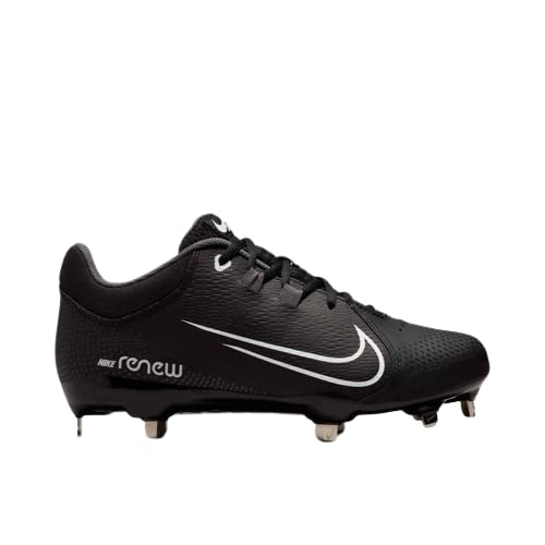 Nike Hyperdiamond 4 Pro Black/White/Dark Grey Women's Softball Cleat SZ 8