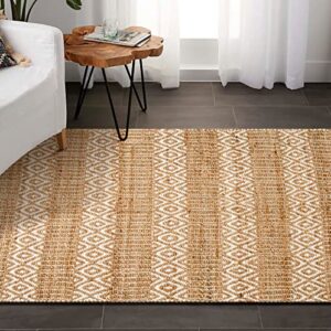 chindi rug,rug 3x5',rag rugs,braided rug,3x5 rug,chindi rugs,chindi handloom rug 3x5',farmhouse area rugs, natural braided doormat for kitchen entryway pets playing chindi chindi rugs - natural/white