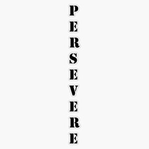 persevere sticker bumper sticker vinyl decal 5"