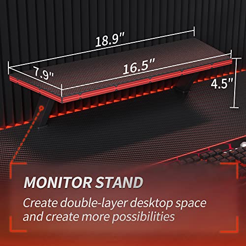 CubiCubi Gaming Desk 40 inch PC Computer Desk, Home Office Desk Gaming Table Z Shaped Gamer Workstation and Headphone Hook, Black