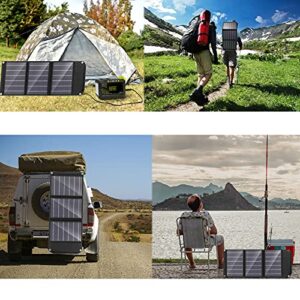 MARBERO Portable Power Station with Solar Panel Kit Solar Generator Included 110V Laptop Charger for Outdoor Home Camping Emergency RV