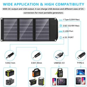 MARBERO Portable Power Station with Solar Panel Kit Solar Generator Included 110V Laptop Charger for Outdoor Home Camping Emergency RV