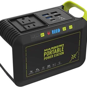 MARBERO Portable Power Station with Solar Panel Kit Solar Generator Included 110V Laptop Charger for Outdoor Home Camping Emergency RV