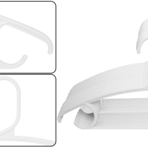 GoodtoU Clothes Hangers 20 Pack - Plastic Clothes Hangers with Hooks - Dorm Room Essentials for College Students - Space Saving White Hangers for Skirts, Shirts, Pants.