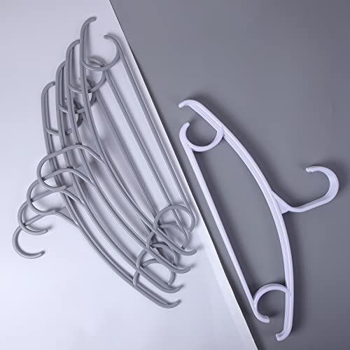 GoodtoU Clothes Hangers 20 Pack - Plastic Clothes Hangers with Hooks - Dorm Room Essentials for College Students - Space Saving White Hangers for Skirts, Shirts, Pants.