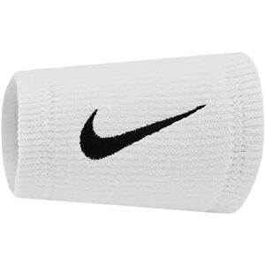 nike elite doublewide wristbands (2-pack) - unisex (white)