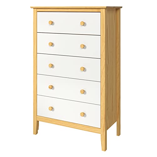 ADEPTUS Wooden Dresser, Natural & White