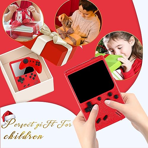 Retro Handheld Game Console for Kids, Portable Mini Hand Held Video Game Console Built in 500 Classic FC Games 3.0-inch Color Screen Support Two Players and TV Output (Red)