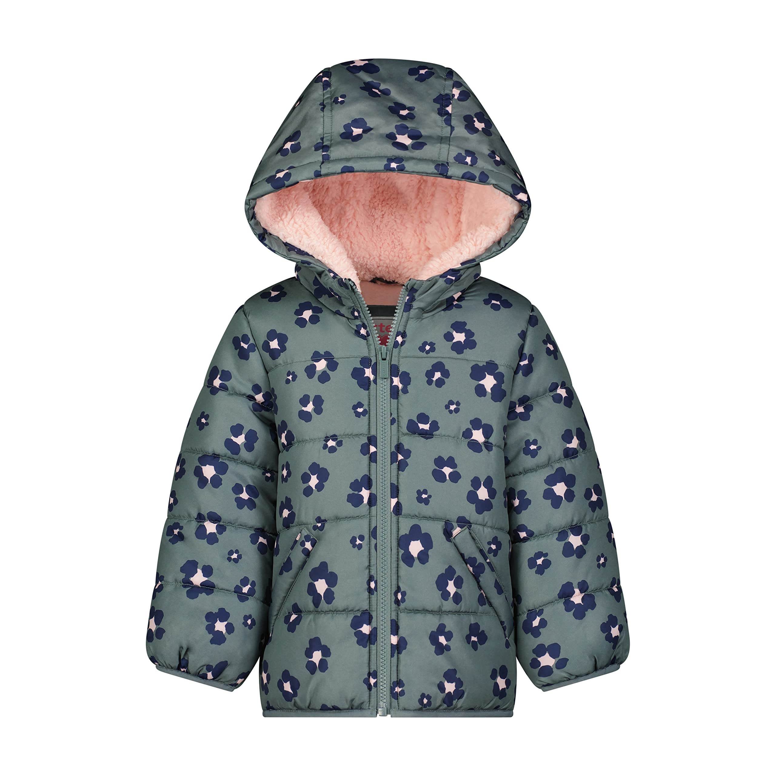 Carter's Baby Girl Winter Jacket, Green, 12 Months