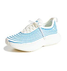 APL: Athletic Propulsion Labs Women's Techloom Zipline Sneaker, Ivory/Coastal Blue, 8 Medium US