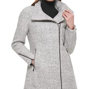 Calvin Klein Women's Asymmetrical Wool Jacket, Light Grey, X-Small