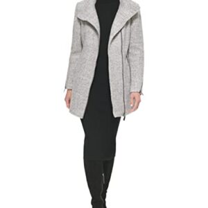 Calvin Klein Women's Asymmetrical Wool Jacket, Light Grey, X-Small