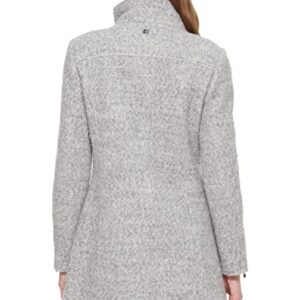 Calvin Klein Women's Asymmetrical Wool Jacket, Light Grey, X-Small