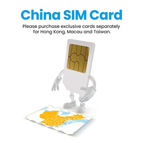 China SIM Card, China Mobile Number + 5G Operating Network + 20GB 30Days + 300 Minutes of Local Calls in China + 300 SMS. Access to China Health Code. (Real Name Authentication Required)