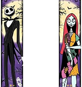 Jack Skellington Porch Sign Banner 2 Pcs 11.8×70.8" Halloween Nightmare Before Christmas Banner Halloween Party Supplies Welcome Sign Halloween Door Banner fall Decorations