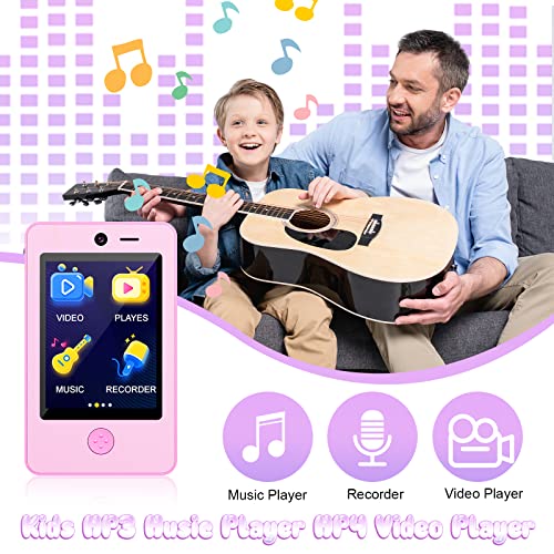 Kids Phone for Girls, Touch Screen Kids Cell Phone with 2 Camera Games Alarm Clock MP3 Music Player, Phones for Kids Christmas Birthday Gifts Toddler Learning Toys for Children Ages 3 4 5 6 7 8