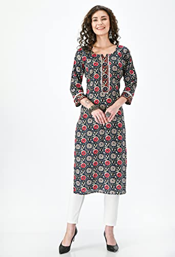 AnjuShree Choice Women Cotton Kurtis for women Blue