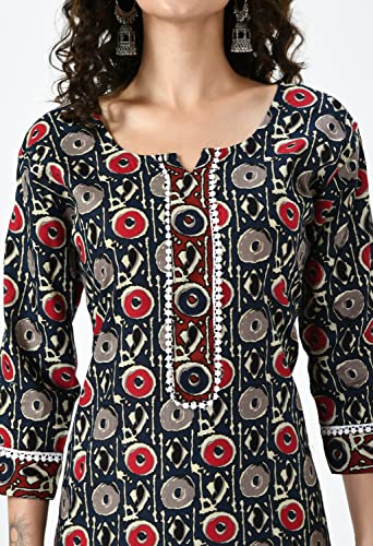 AnjuShree Choice Women Cotton Kurtis for women Blue