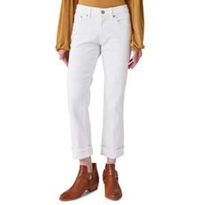 lucky brand women's sweet crop jean, bright white, 27