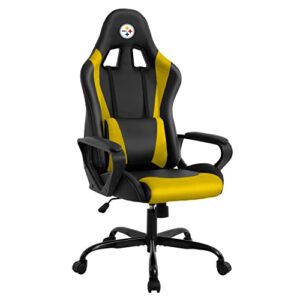 gaming chair office chair high back racing computer chair task pu desk chair ergonomic swivel rolling chair with lumbar support for home office (yellow, pit)