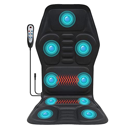 AOVOJRM Seat Massager,Vibrating Back Massager for Chair Massage Cushion ,9 Nodes to Relieve Stress Pain, Home Office,Christmas Gifts Women/Men/Mom/Dad (Black)