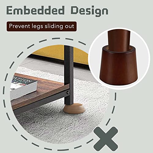 KOIKEY Wooden Furniture Bed Risers - 3 Inch Circle Heavy Duty Furniture Height Extenders Lifts for Sofa Couch Desk Chair Table Base Raising Space, Convenient Store and Cleaning, Pack of 4