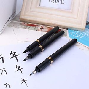 Yosoo Health Gear 3Pcs Calligraphy Soft Tip Pens, Soft Calligraphy Pens, Chinese Japanese Calligraphy Shodo Brush Ink Pen Writing Drawing Craft SG